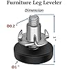 Amazon.com: Adjustable Furniture Leveling Feet, 16 Pack, 1/4” Threaded ...