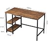 mcc direct Computer Desk, Writing Desk with 2 Shelves on Left or Right ...