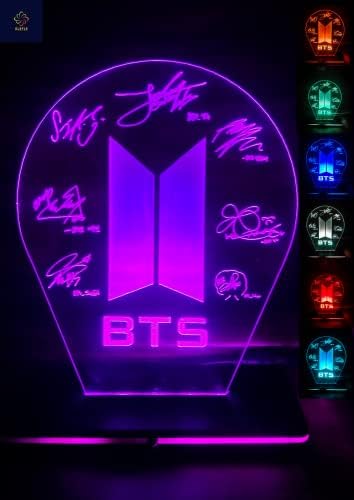 Buy GloFlo | K-Pop's_BTS_A.R.M.Y_Autographed 3D Illusion LED Lamp ...