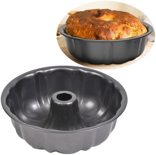Cake Pans, 9.5'' 10'' Non-Stick Fluted Cake Pan, Heavy Duty Carbon ...