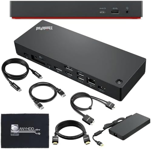 Amazon.com: 40B00300US Lenovo Docking Station USB C Bundle - 1 Year ...