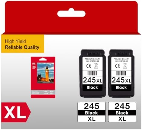YATUNINK 245XL Black Ink Cartridge Compatible with Canon 245 245XL ...