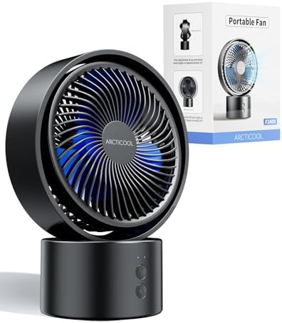 Portronics Aero Breeze Portable table Fan 178mm, USB Rechargeable Fan ...