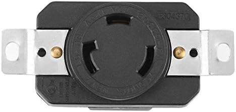 Female Wall Receptacle, NEMA L5-30R 30A 125V Grounding Twist Lock ...