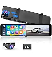 Amazon.com: 4K Mirror Dash Cam Wireless Carplay & Android Auto, 11 ...
