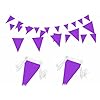 Amazon.com: LUSEAN 100 Ft Solid Purple Pennant Banners Flags String ...