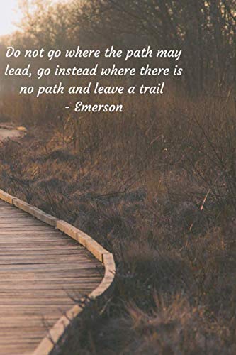 Do not go where the path may lead, go instead where there is no path ...