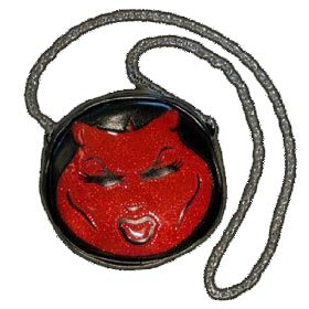 Buy Sourpuss Red Devil Girl Glitter Round Chain Purse at Amazon.in