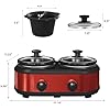 Amazon.com: Double Slow Cooker, 2 x 1.25 QT Portable Small Dual Crock ...
