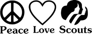 Amazon.com: Peace Love Girl Scouts Vinyl Decal Sticker Bumper Car Truck ...