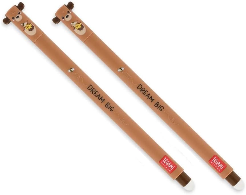 LEGAMI Lot de 2 stylos gel effaçables Honey Bear, encre thermosensible ...