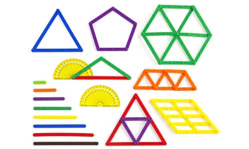 MATHWORLD Geometry Sticks For Kids In Plastic 85 Pcs To Learn Shapes ...