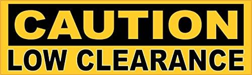 Amazon.com: StickerTalk Caution Low Clearance Vinyl Sticker, 10 inches ...