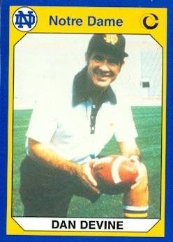 Amazon.com: Dan Devine Football Card (Notre Dame) 1990 Collegiate ...