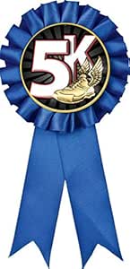 Amazon.com: 5K Race Blue Rosette Ribbon, 5K Trophy Ribbon Award Prize ...