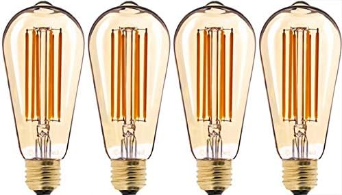 OMAYKEY 4W Dimmable LED Edison Bulb 40W Equivalent 2700K Warm White 400 ...