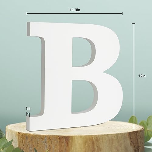 Snapklik.com : 12 Inch White Wood Letters, Large Unfinished Wooden ...