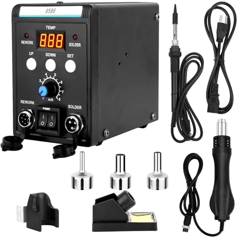 ILIBILIB Soldering Station, 2-in-1 SMD Hot Air Rework and Soldering ...