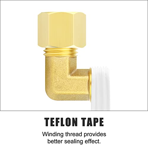 Snapklik.com : GASHER 10PCS Brass 90 Degree Elbow Compression Tube Pipe ...