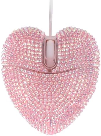 Wired Mouse,Diamond Crystal Handmade Bling Dazzling Mouse,Cute Cartoon ...