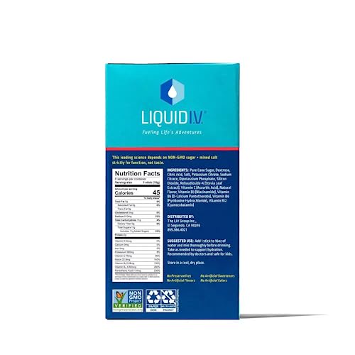 Snapklik.com : LIQUID IV Strawberry Hydration Electrolyte 10 Count