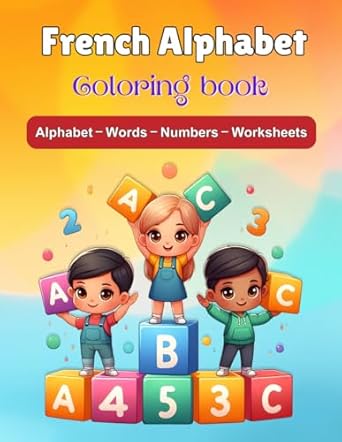 French Alphabet Coloring book: Easy and Fun Bilingual Coloring French ...