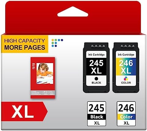 Amazon.com: Jeostarky Compatible 245XL 246XL Ink Cartridge Replacement for Canon 245 and 246 PG ...