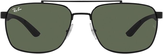 Amazon.com: Ray-Ban RB3701 Liteforce Rectangular Sunglasses, Black/Dark ...