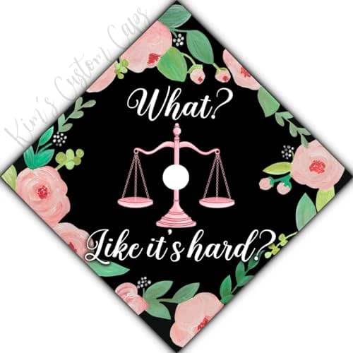 Amazon.com: Lawyer Law Justice Scaled Printed Graduation Cap Grad Cap ...