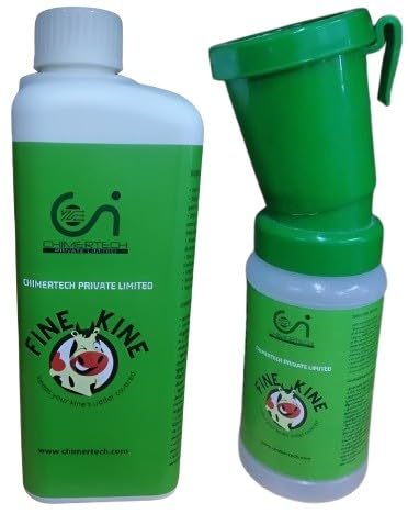 Fine Kine - Teat sealant for cow udder care and cattle health management - 1Kg with Teat Dip Cup ...