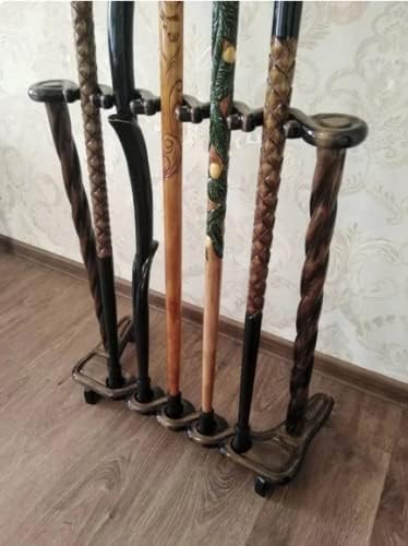 Amazon.com: Wooden Carved Cane Stand Display Storage Club Rack for ...