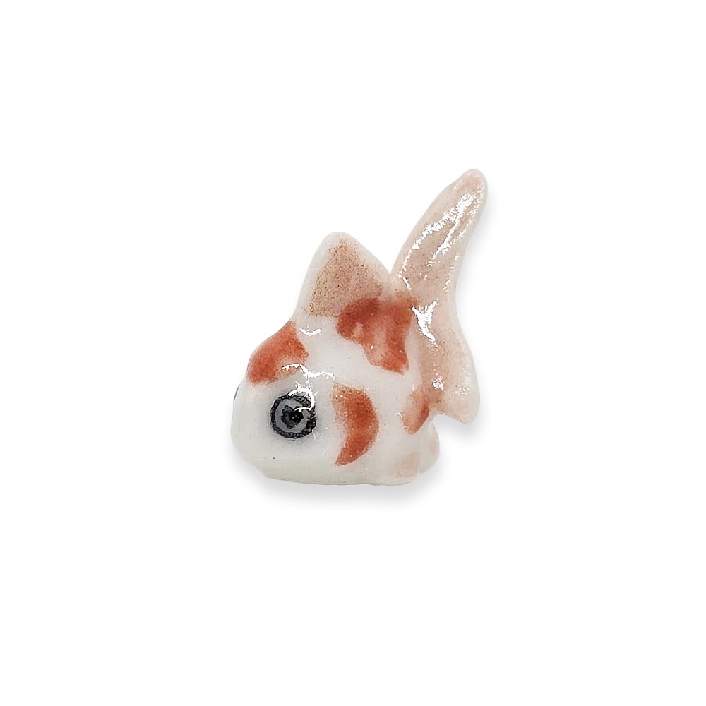 Amazon.com: WitnyStore Very Small Ceramic ¾ Tall Goldfish Miniature ...