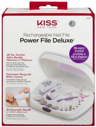Amazon.com: Kiss New York Power File Deluxe Rechargeable Nail File Set ...