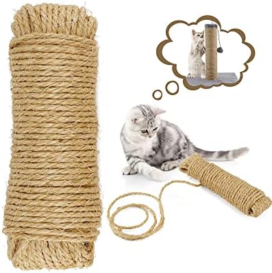 Yangbaga Cat Natural Sisal Rope for Scratching Post Tree Replacement ...