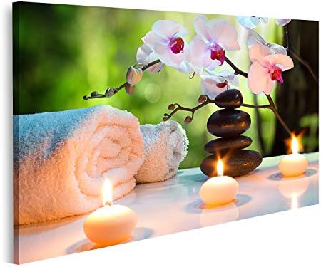 islandburner Billede på lærred massage sammensætning spa med stearinlys ...