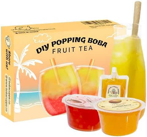 Amazon.com: Popping Bubble Tea Kit | Popping Boba Kit | Bursting Boba ...