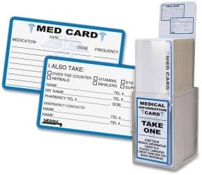 Amazon.com: MED (Medical Emergency) Medical Alert Card Counter Display ...