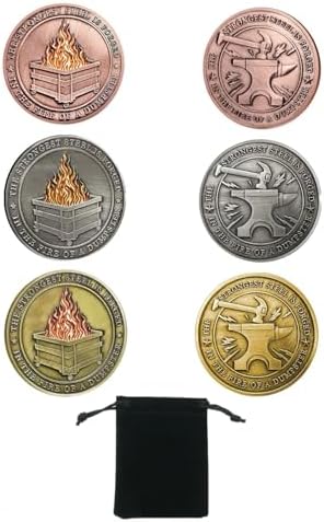 Amazon.com : HAVUCH Dumpster Fire Coin 3 Pcs - Funny Medallion for ...