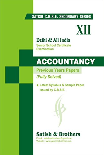 Buy Cbse-Class 12-Accountancy-Past 10 Years Solved Question Papers-2018 ...