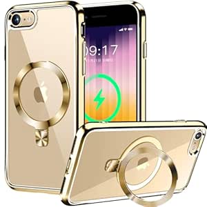 CD MagSafe Ring & Stand Integrated, Clear Case for iPhone SE3, iPhone ...