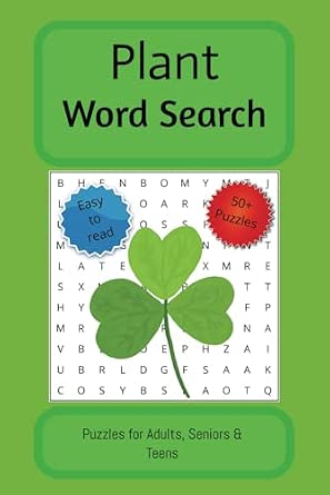 Plant Word Search Puzzle Book: Word Searches with Easy to Read About ...