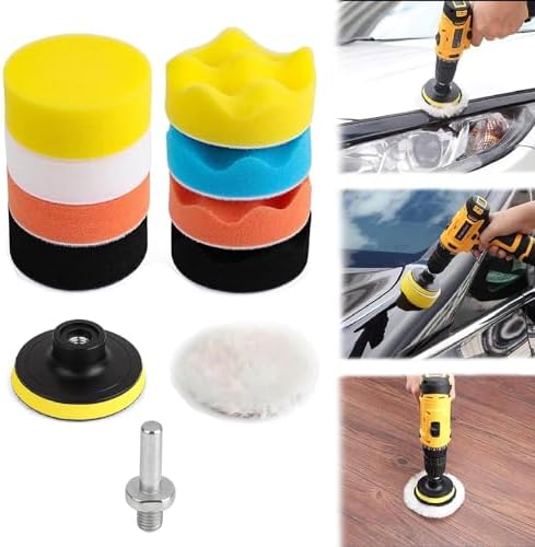 NAXUE Car Foam Polishing Sponges Pads | 11 PCS 3-Inch Buffing and ...
