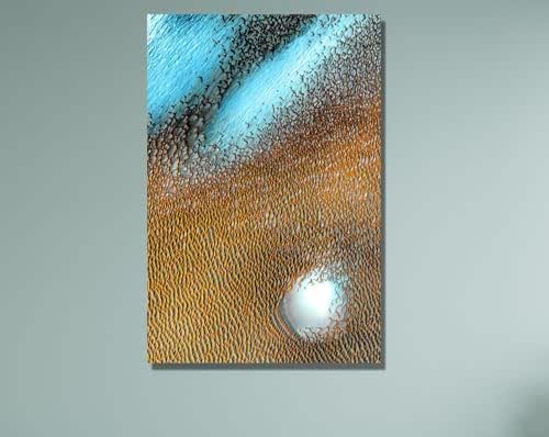 Amazon.com: Stunning Blue Dunes of Mars' Northern Plains NASA Canvas ...
