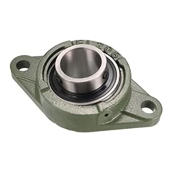 uxcell UCFL208 Flanged Pillow Block Bearing, 40mm Bore Diameter, Cast Iron/Chrome Steel, Set ...
