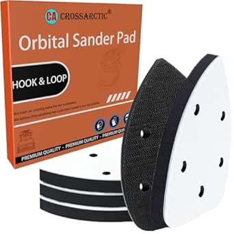 Crossarctic 4 Pack Triangle Sanding Pads - Hook & Loop Interface with 5 ...
