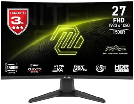 MSI MAG276CF E20 27" FHD 200Hz 0.5ms Curved Monitor : Amazon.co.uk ...