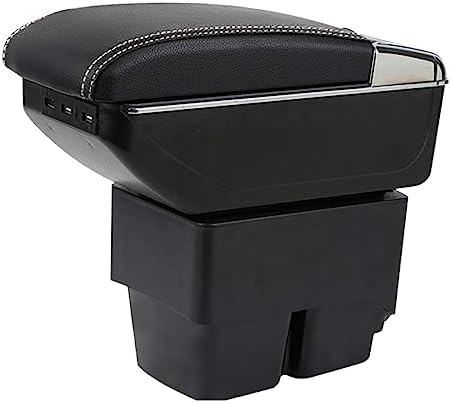 Car Armrest Box Compatible with Ford Fiesta 2009-2017, Dual Layer ...