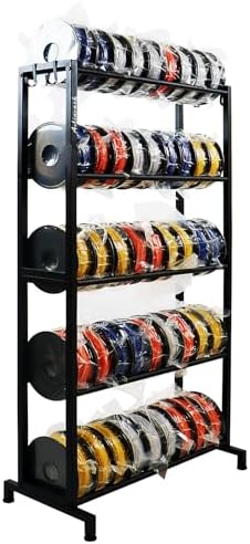 ARTINRACK 3D Printer Filament Storage Rack, 5 Tier Shelves Organizer ...
