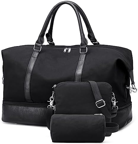 Amazon.com | S-ZONE Weekender Bag for Women Men, Large Travel Duffle ...