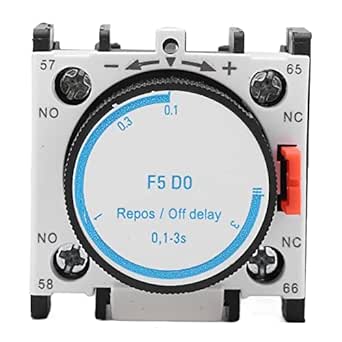 Amazon.com: Time Delay Block, Delay Contact Flame Retardant PC Shell ...